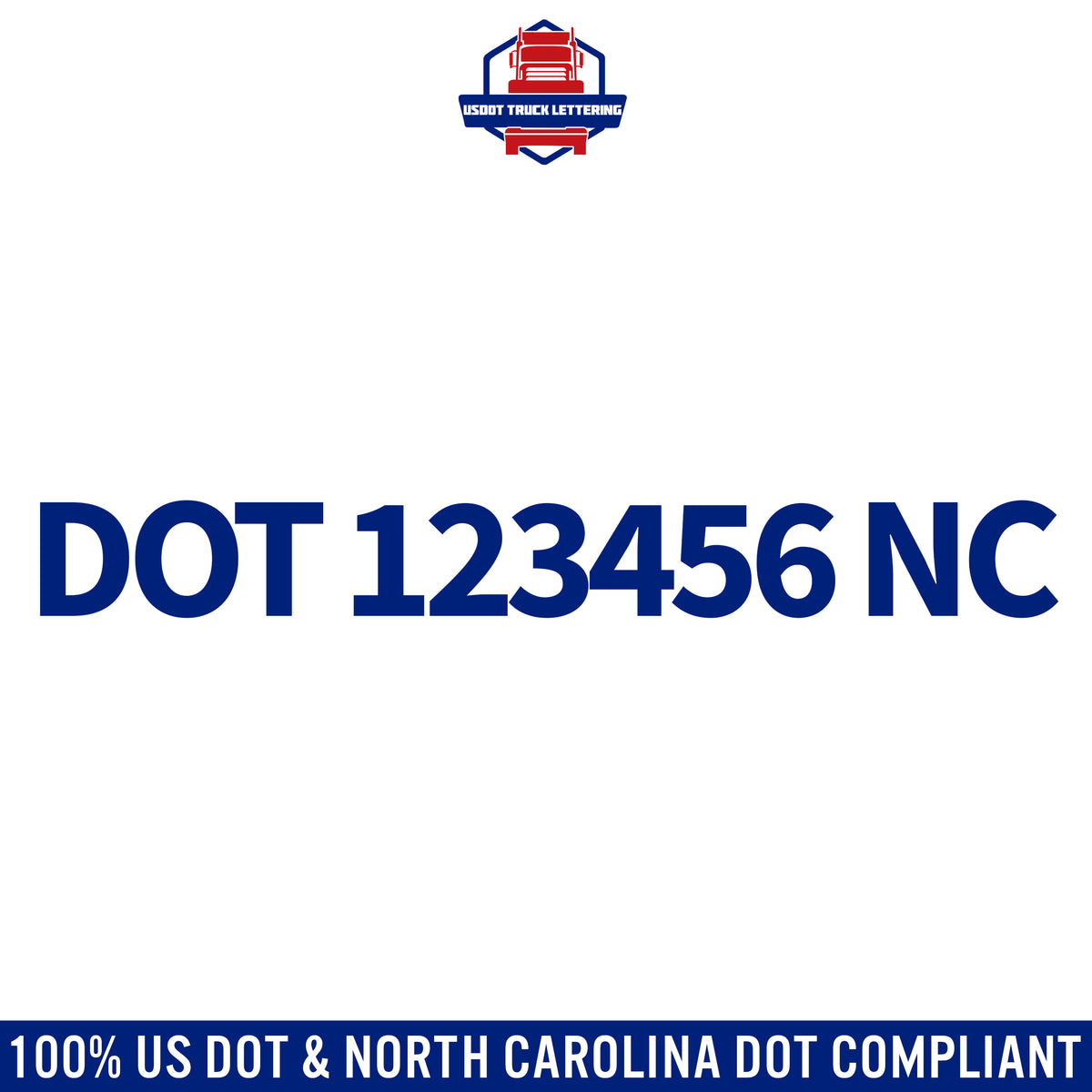 USDOT Number Decal Lettering | North Carolina | Set of 2 – USDOT TRUCK ...